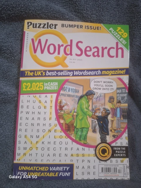 PUZZLER Q PUZZLE magazines Wordsearch #617 2025 Bumper Issue; 129 ...