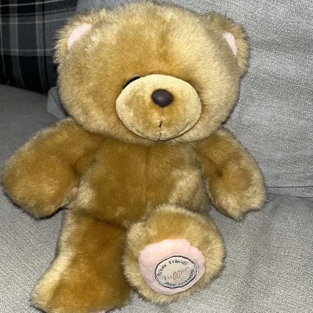 FOREVER FRIENDS PLUSH Brown Teddy Bear 11" Soft Fur Hallmark Tag Toffee ...