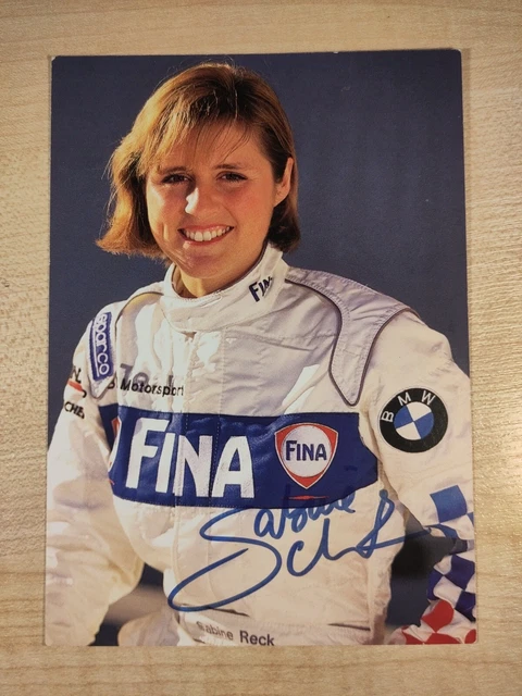 HANDSIGNIERTE AUTOGRAMMKARTE SABINE Schmitz (Reck) BMW Motorsport EUR ...