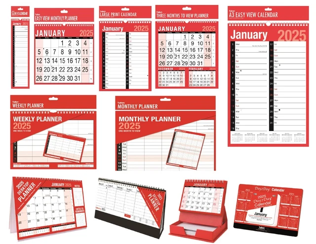 2025 WALL CALENDAR Slim Calender, A4 Large Month to View Planner, Easy ...