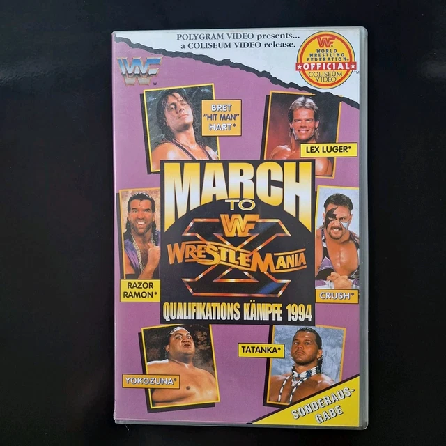WWF 1994 MARCH To Wrestlemania 10 VHS WWE German Only Release Pal Bret ...
