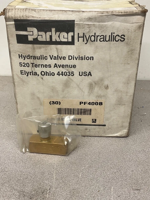 NEW PARKER PF400B Hydraulic Flow Control Valve; 1/4"NPT, 2000PSI ...