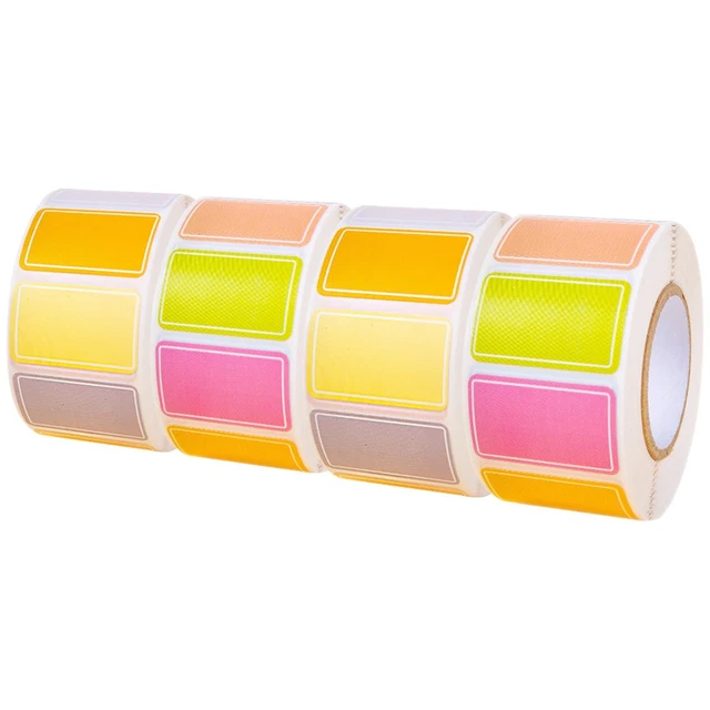 4 ROLLS COATED Paper Label Stickers Blank Name Tag Stickers £11.18 ...