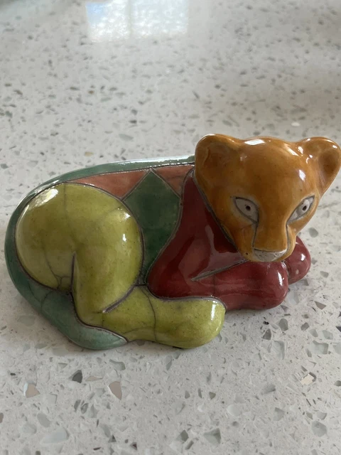 FENIX RAKU POTTERY Lion Cub Figurine Hand Made In South Africa £21.00 ...