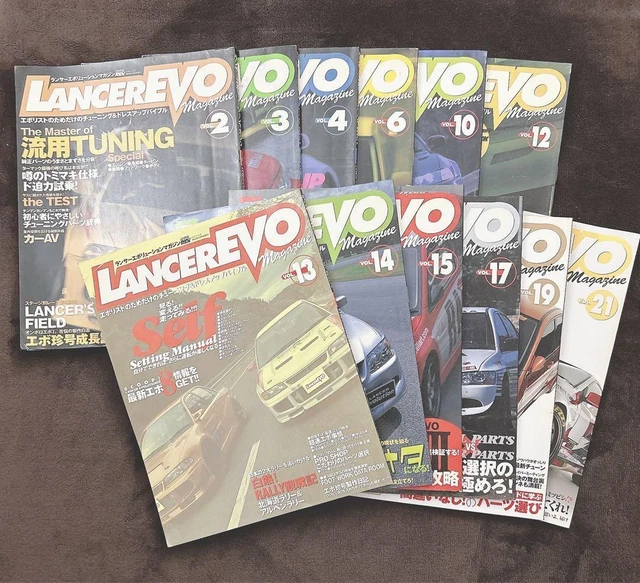LANCER EVOLUTION MAGAZINE Vol.2-21 Total 12 volumes set Tuning ...