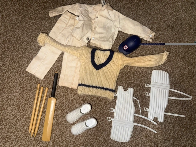 VINTAGE ACTION MAN Cricketer Uniform Original Set Almost Compete £85.00 ...