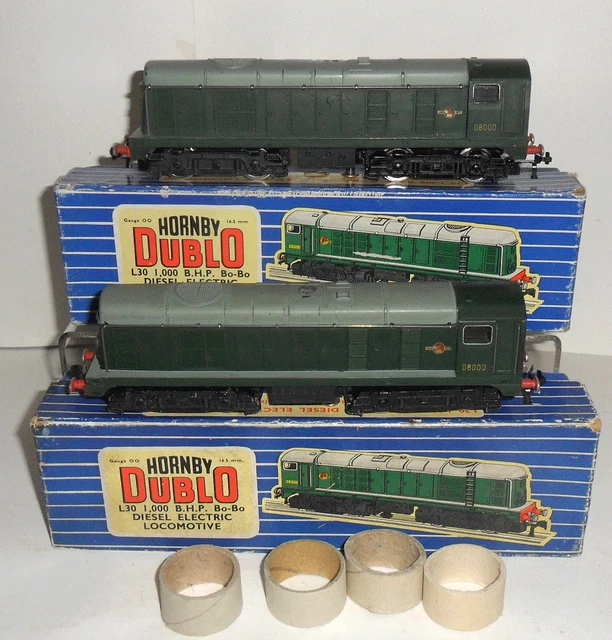 HORNBY DUBLO 3-RAIL L30 Bo-Bo Diesel Locomotives D8000 Boxed X 2 £75.00 ...