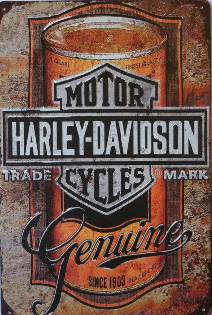 Harley Davidson Moto Métal Garage Signe Plaque Murale Vintage Mancave