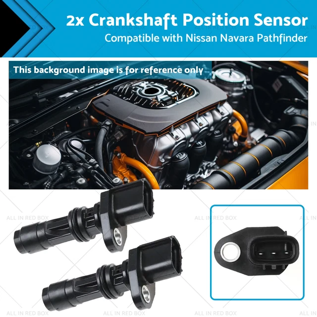 2X CRANKSHAFT POSITION Sensor Suitable For Nissan Navara D40 Pathfinder ...