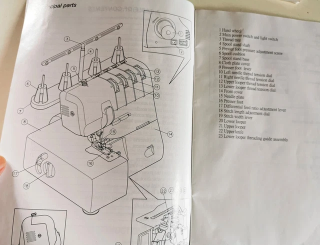 SEMCO INDIGO PRO4GT Overlocker Sewing Machine Instruction Manual (e190 ...