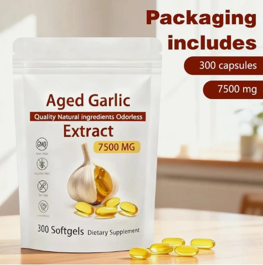 300 SOFTGELS AGED Garlic Extract, 7500Mg Odorless | Heart & Immune ...