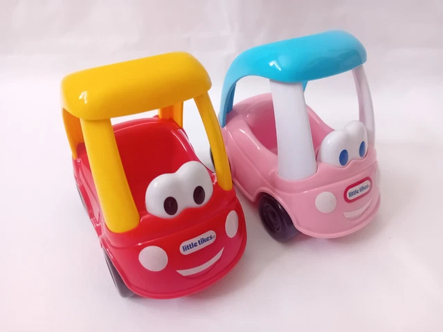 SET OF 2 LITTLE TIKES Red & Pink Mini Scale COZY COUPE CARS Play Toys ...