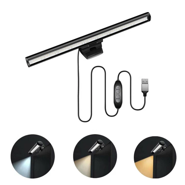 LED LIGHT DIMMABLE USB Desk Lamps Monitor Laptop Screen Light Bar Table ...