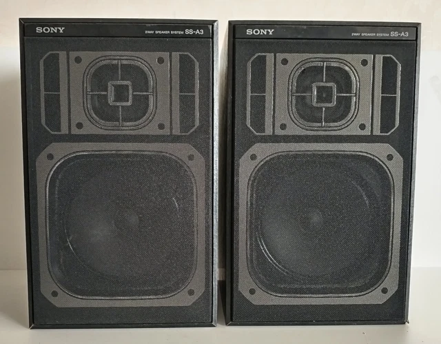 VINTAGE SONY SS-A3 Hifi Stereo Bookshelf Speakers £10.00 - PicClick UK