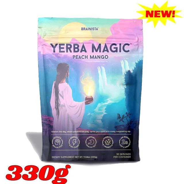 YERBA- MAGIC | Yerba Mate Instant Tea Powder | Peach Mango Flavor | 30 ...