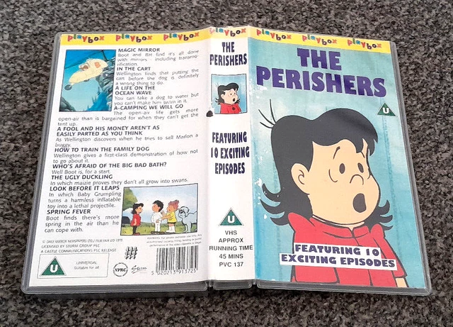 THE PERISHERS FEATURING 10 Exciting Episodes Playbox Pal Vhs Video ...