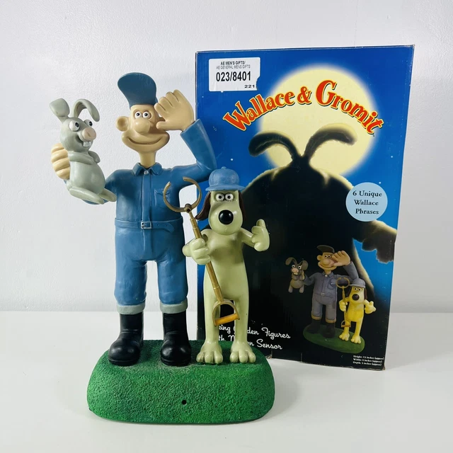 WALLACE AND GROMIT Talking Garden Figures Motion Sensor - Were Rabbit ...