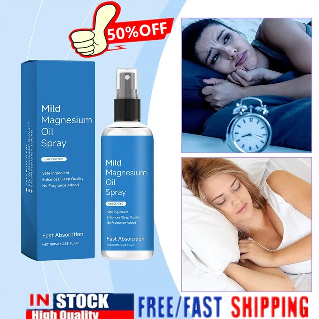 MAGNESIUM OIL SPRAY -100ml - Extra Strength - Pure Natural for Improve ...