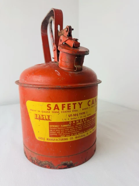 VINTAGE EAGLE U1-10S Type 1 Gallon USA Safety Gas Can Heavy 24 Gauge ...