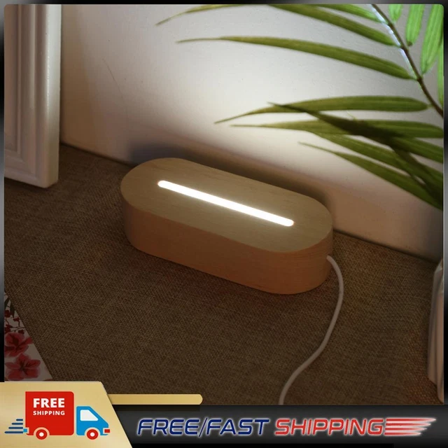 OVAL DISPLAY PEDESTAL - LED Lights Display Base with USB (White Light ...