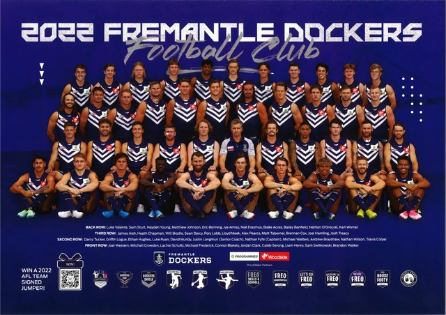2024 FREMANTLE DOCKERS AFL FOOTBALL team poster,,BIG 420mMX300,BARGAIN ...