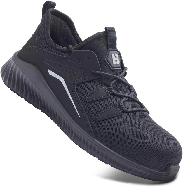 BREEZE STEEL TOE Cap Trainers, Safety Shoes for Men Women Unisex, Chef ...