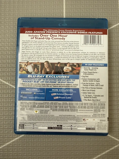 FUNNY PEOPLE 2 Disc Unrated Collector's Edition Blu-Ray $6.99 - PicClick CA
