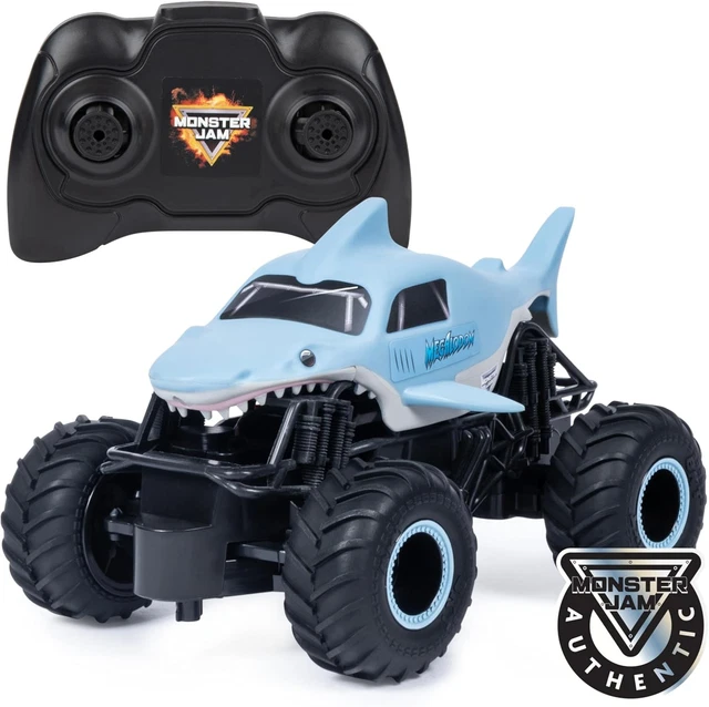MONSTER JAM, OFFICIAL Megalodon Remote Control Monster Truck, 1:24 ...
