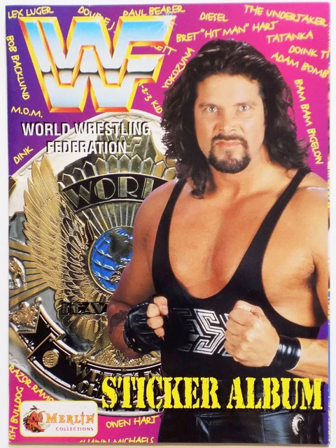 WWF MERLIN STICKER Album 1995 Wwe Wrestling Diesel Cover Empty New ...