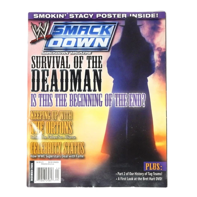WWE SMACKDOWN MAGAZINE December 2005 W/Stacy Keibler Poster Wwf ...