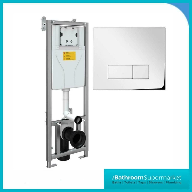 CONCEALED CISTERN FRAME for Wall Hung Pan Toilet WC Bathroom Chrome ...