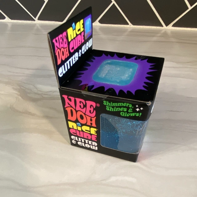 NEE DOH NICE Cube Glitter and Glow Blue £17.72 - PicClick UK