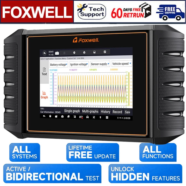 FOXWELL NT710 CAR Obd2 Bidirectional Diagnostic Scan Tool Full System ...