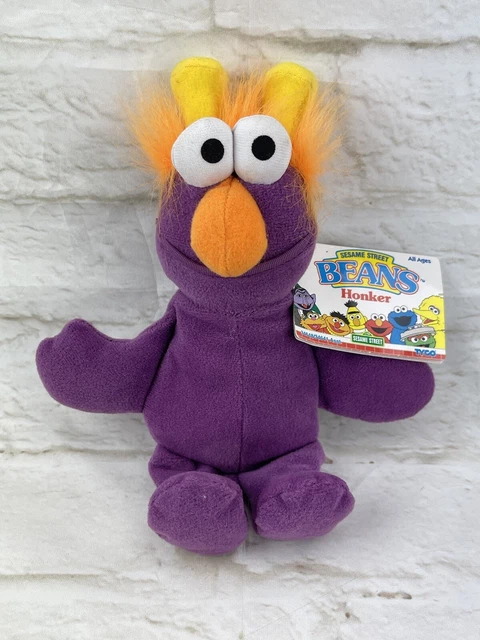 VINTAGE SESAME STREET 8” Honker Sesame Street Bean Bag Tyco 1997 w/ Tag ...