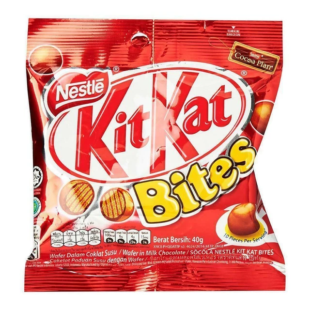 NESTLE KIT KAT Bites Milk Chocolate Coated Snack Ball Wafer ...