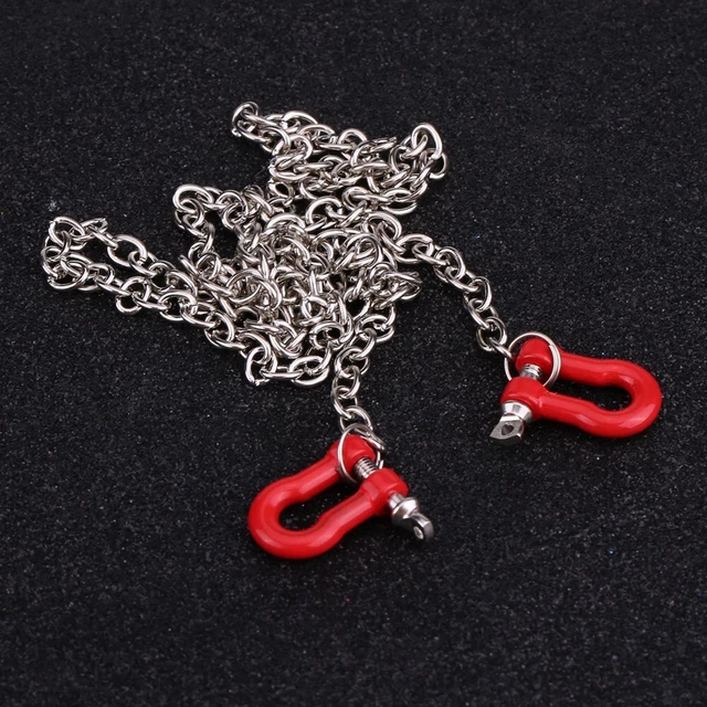 1:10 SCALE METAL Alloy Chain & Tow Shackles For RC Crawler SCX-10 D90 ...