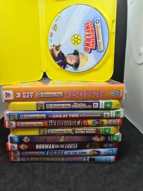 10 X FIREMAN SAM DVDs Bundle Children Educational Cartoon R4 Good ...
