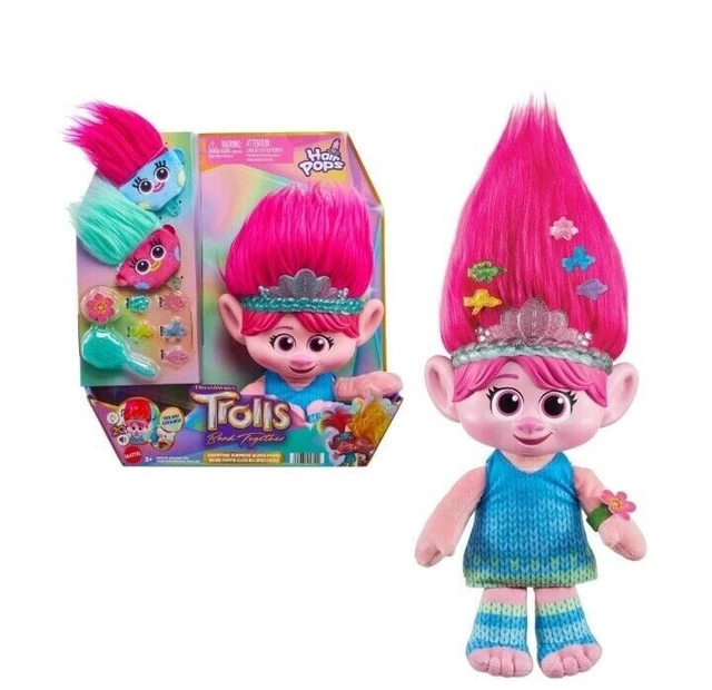 TROLLS BAND TOGETHER Hair Pops Showtime Surprise Queen Poppy Talking ...