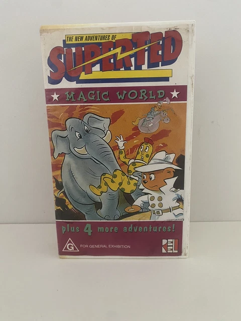 THE NEW ADVENTURES Of SuperTed VHS Video Tape Magic World Preowned 5 ...