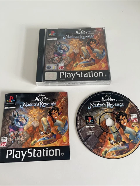 DISNEYS ALADDIN IN Nasiras Revenge Ps1 Game Black Label Good Condition ...