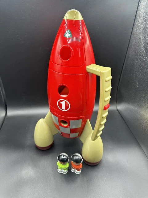 ELC HAPPYLAND LIGHTS / Sound Lift Off Red Rocket Playset & 2 Space Toy ...