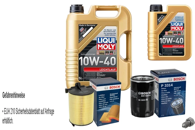 BOSCH KIT D'INSPECTION 6L Liqui Moly Bon fonctionnement 10W-40 pour EUR 88,00 - PicClick FR