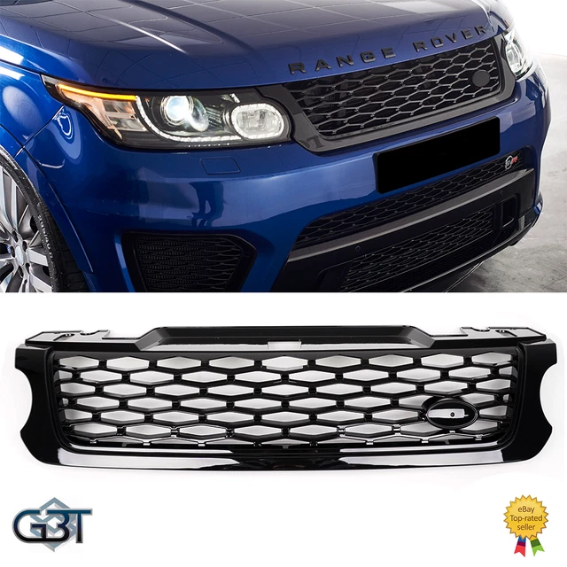 BLACK SVR STYLE Front Mesh Grill Grille New For Range Rover Sport L494 ...
