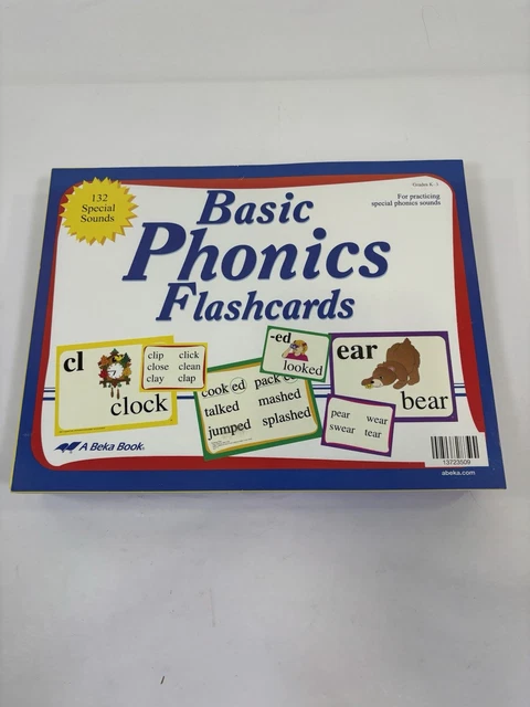 ABEKA BASIC PHONICS Flashcards- Complete Set (132 Sounds) K 1st 2nd 3rd ...