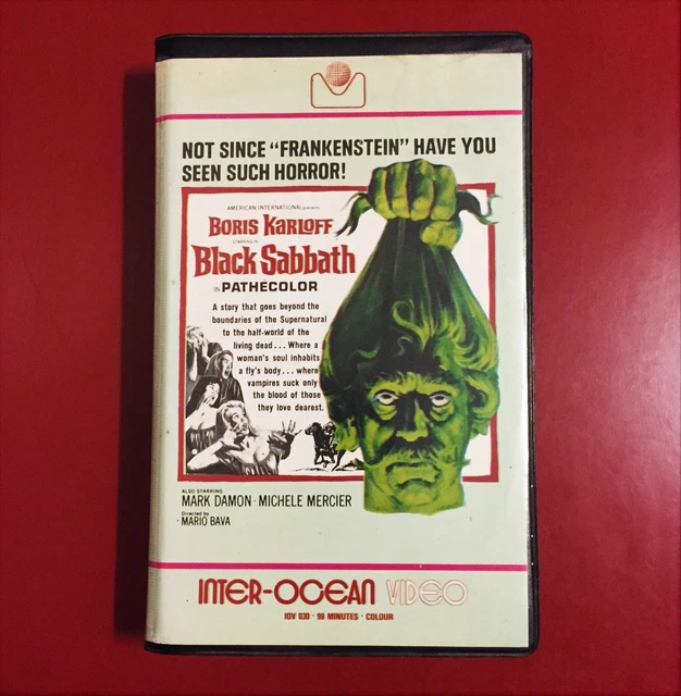 *BLACK SABBATH VHS INTER-OCEAN VIDEO cult 60s Mario Bava SUPER RARE ...
