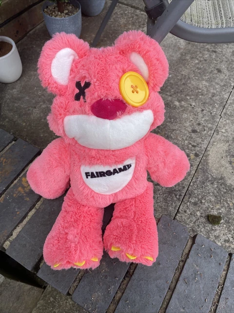 FAIRGAME PINK TEDDY Bear Button Eye Amusement Prize Gift Plush Soft Toy £8.99 - PicClick UK