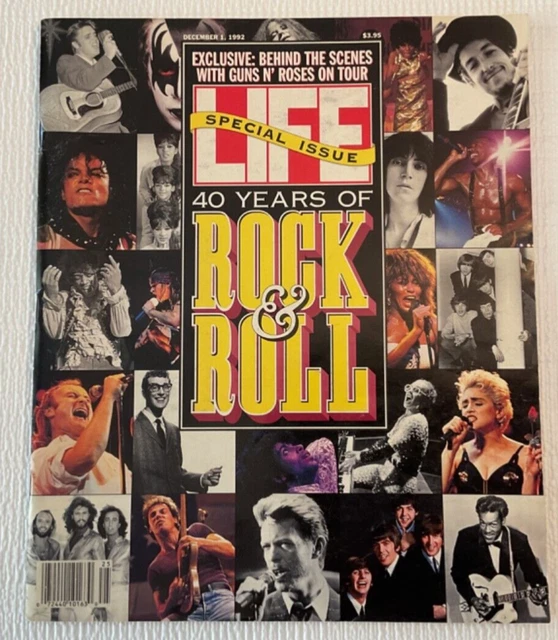 LIFE MAGAZINE DECEMBER 1, 1992 Life Special Issue 40 Years of Rock ...