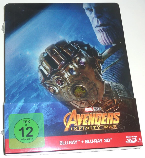 AVENGERS INFINITY WAR 3D & 2D 2-Disc Blu-Ray Steelbook Neu & Ovp Sealed ...