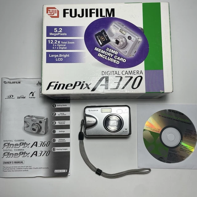 FUJIFILM FINEPIX A370 5.2MP Retro Compact Digital Camera Tested Boxed+ ...