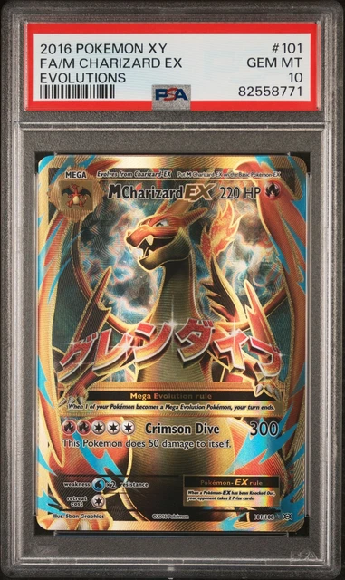 POKEMON XY EVOLUTIONS 101 Full Art/M Charizard Ex PSA 10 EUR 104,56 - PicClick FR